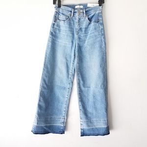 LOFT | Jeans | Loft Let Down Hem High Rise Wide Leg Crop Jeans | Poshmark